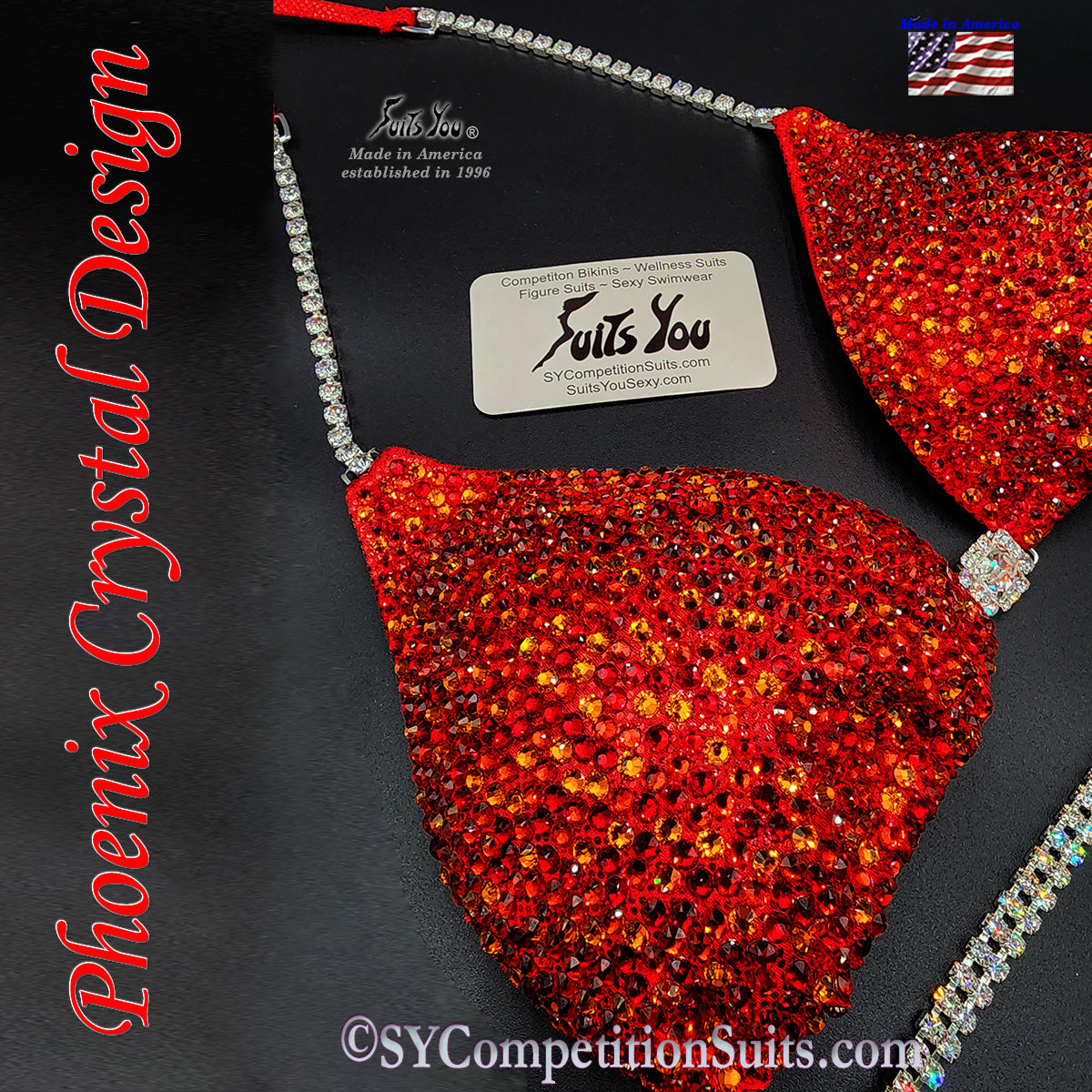 Phoenix Crystal Design Wellness Competition Bikini. Made in America ...