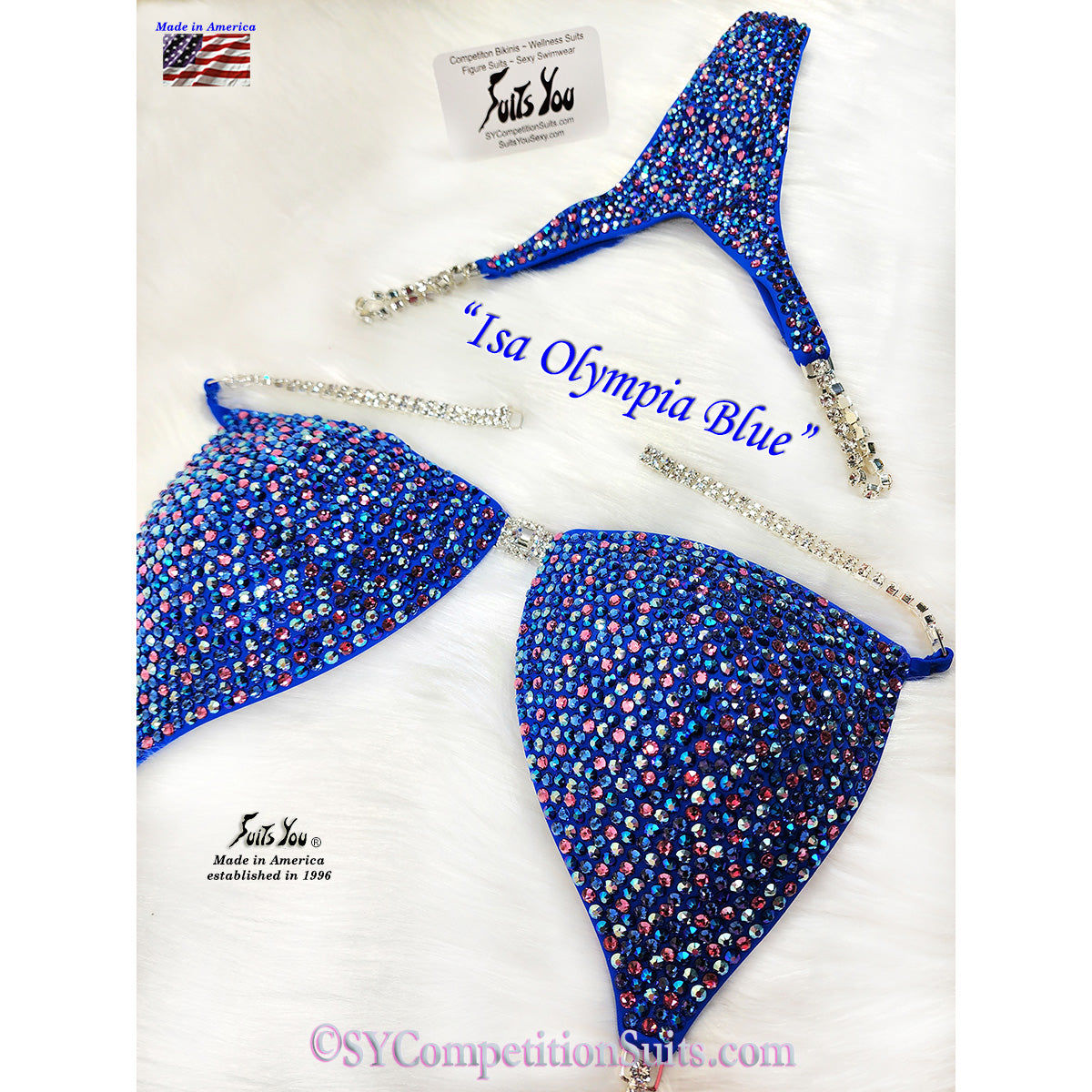Isa Pereira Nunes. Isa 2022 Olympia Blue Wellness Competition Suit ...