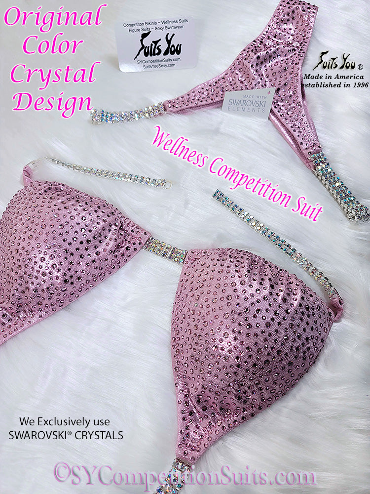Ready to ship Original Crystal Wellness Competition Bikini. Baby Pink ...